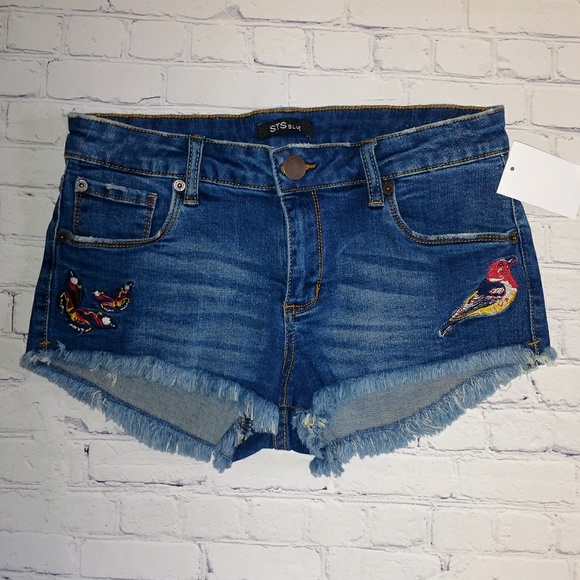 STS Blue | Shorts | Sts Blue Cutoff Embroidered Denim Shorts 26 2 ...